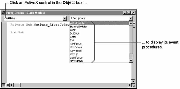 Manipulating ActiveX Controls